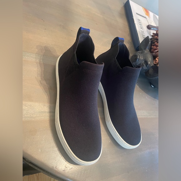 Rothy's | Shoes | Rothys The Chelsea Slip On Black Knit High Top ...